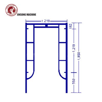 China Q235 Galvanized Manufacturer Mason Walk Through Scaffolding Frame For Construction for sale