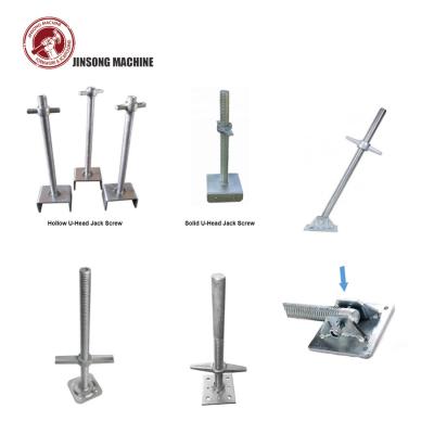 China Q345 Material Galvanized Scaffolding Adjustable U-Head  Screw Jack and Base Jack for Shoring Prop for sale