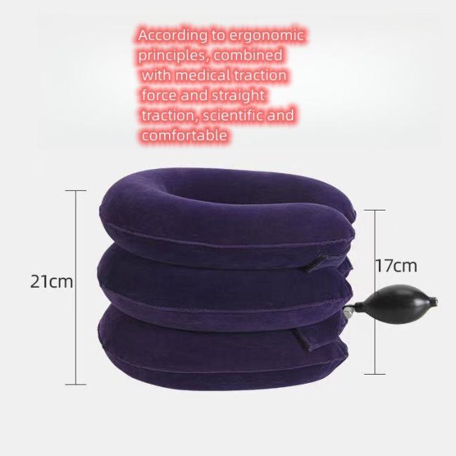 Hot Sale Top Grade Comfortable Medical Equipment Custom 3 Layers Cervical Traction Device with Soft Magic Tape