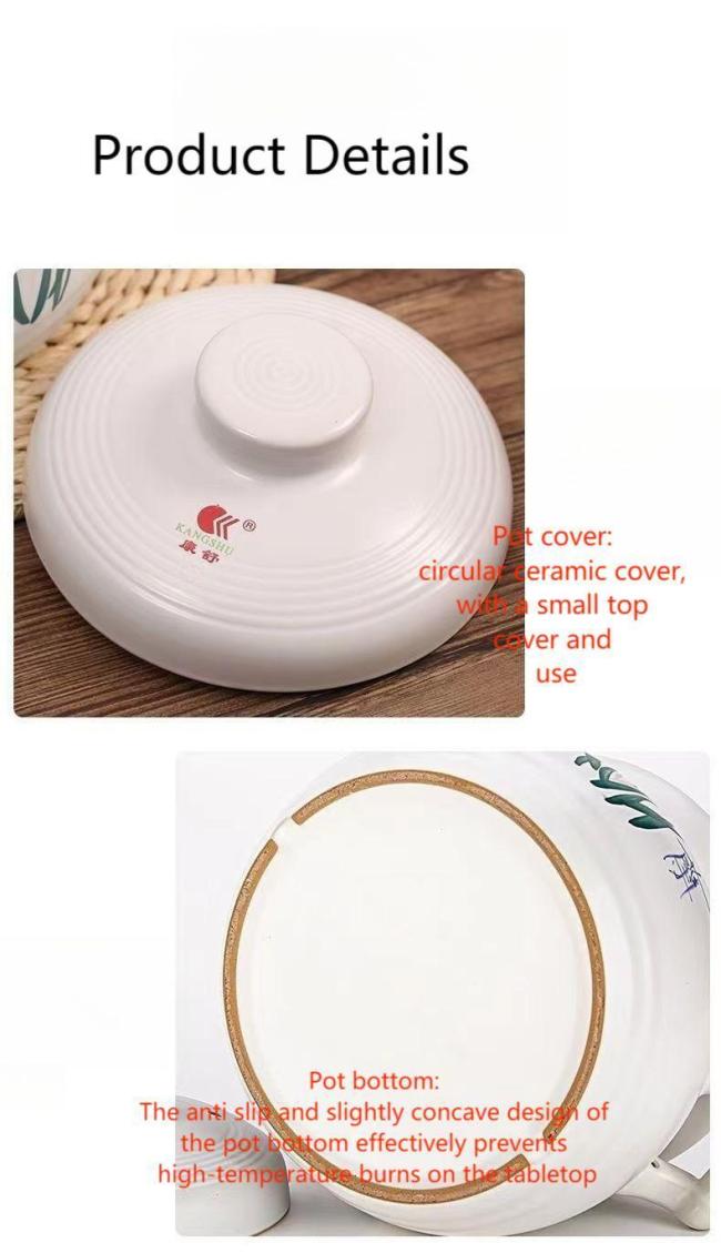Factory Direct 3.3L Stoneware Health Medicine Pot Casserole Stew Pot Pot with Chinese Medicine