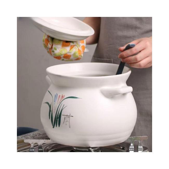 Factory Direct 3.3L Stoneware Health Medicine Pot Casserole Stew Pot Pot with Chinese Medicine