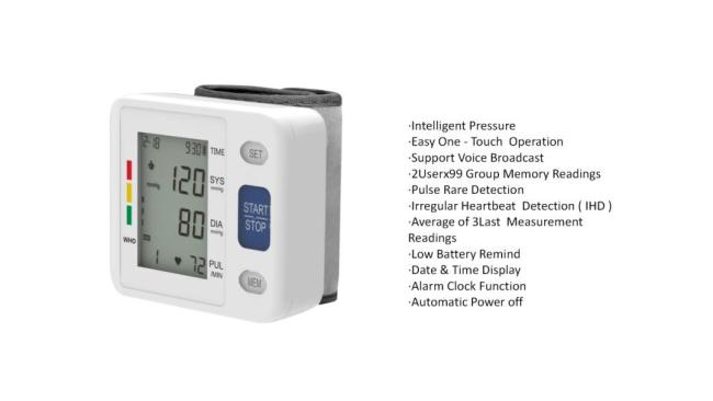 Portable Pocket Machine Sphygmomanometer Bp Wrist Baumanometro Electronic Blood Pressure Monitor Electronic Sphygmomanometer