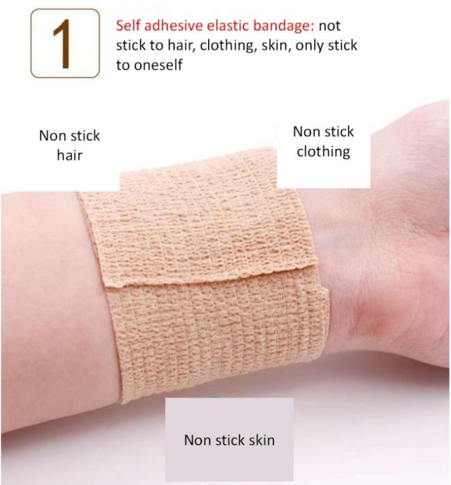 Medical Self Adhesive Elastic Bandage for Fingers Hand Wrist Ankle Knee Thigh