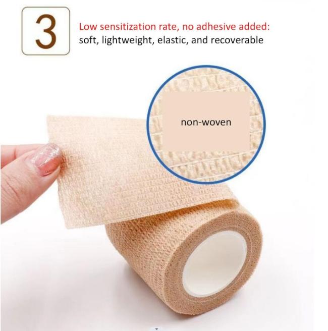 Medical Self Adhesive Elastic Bandage for Fingers Hand Wrist Ankle Knee Thigh