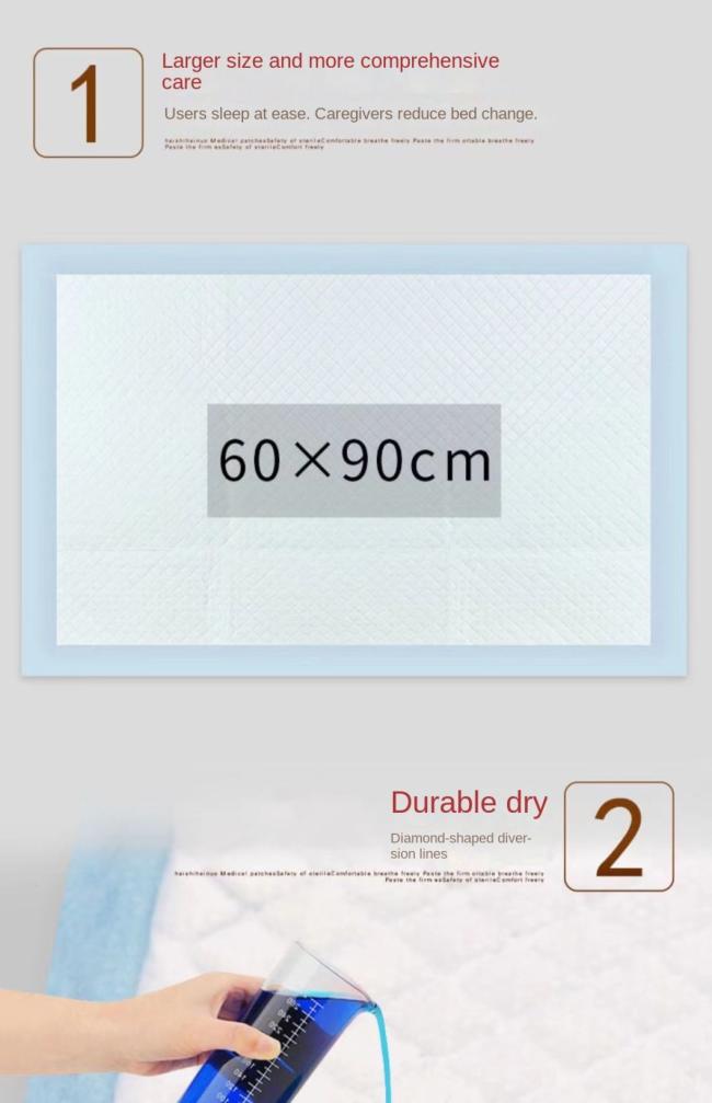Plastic High-Quality Urinary Disposable Medical Urine Pad Diaper Mattress Made in China