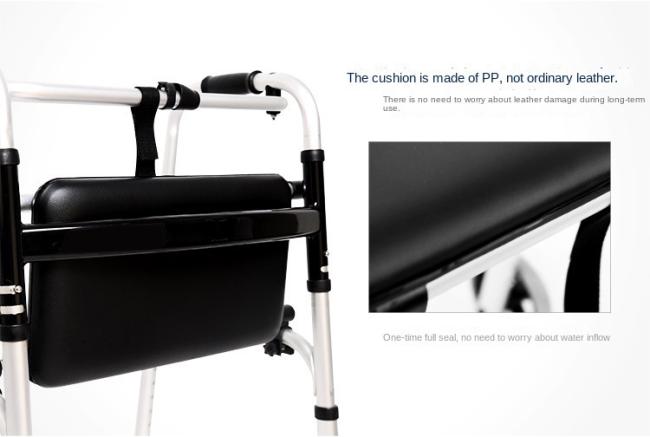 Height Adjustable Aluminum Rollator Walker for Adults