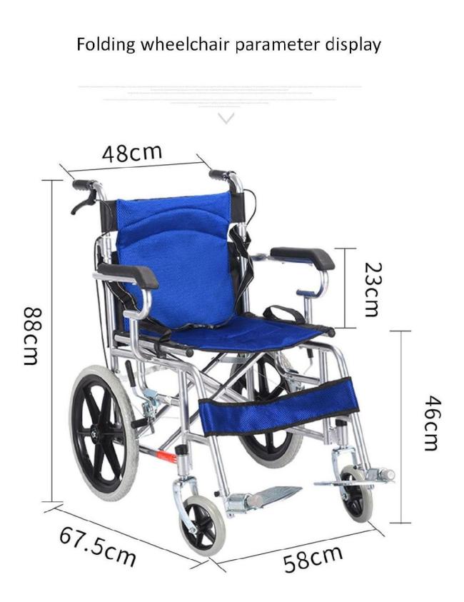 Factory Direct Selling High-Quality Thickened Steel Pipe Foldable Back Manual Disabled Wheelchair