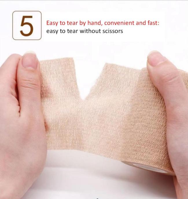 Excellent Fabric Adhesive Stretch Horse Elastic Tape Adhesion Wound Bandages Medical Use