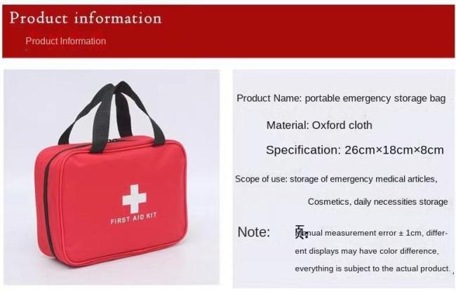 Hot Selling Car Emergency Custom First Aid Kit for Hotel Home Use