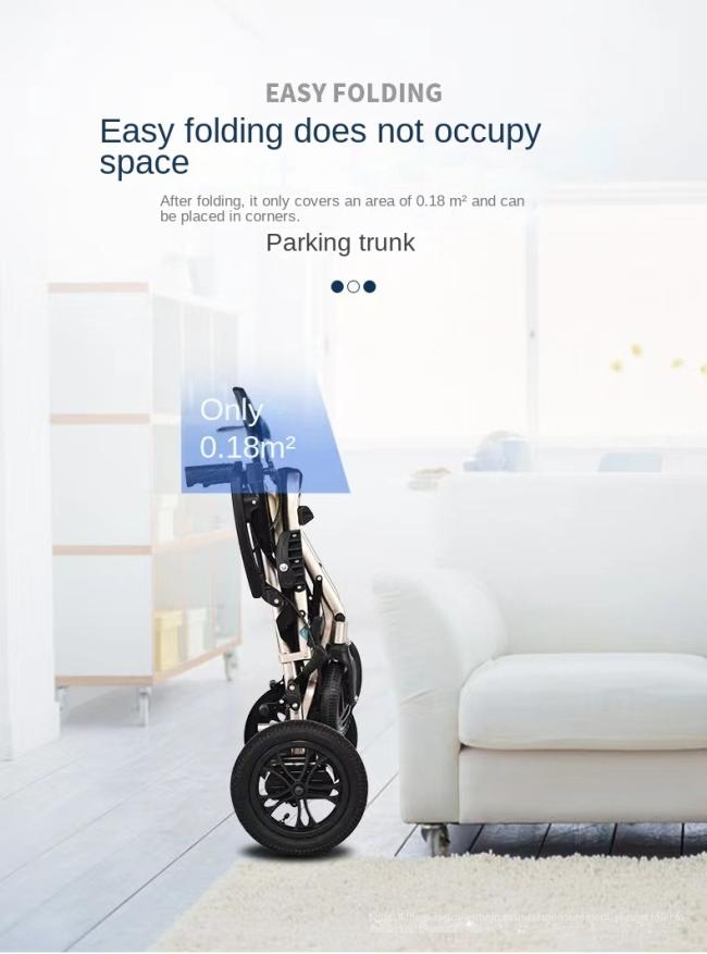 Plastic Automatic Foldable Electric Wheelchair for Disabled