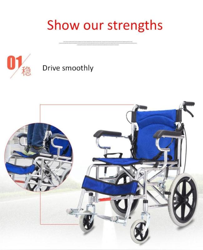 Lightweight Folding Manual Wheelchair for Home