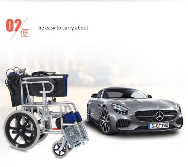 Lightweight Folding Manual Wheelchair for Home