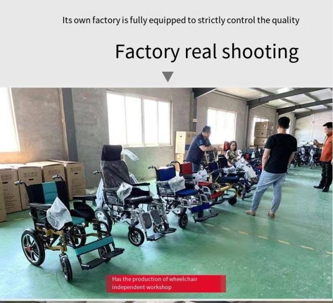 Hot Selling Battery Rollator Double Function Wheelchair Commode Home Use