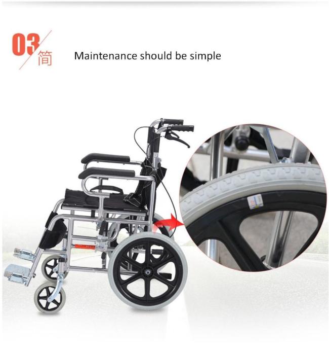 Hospital Elderly People Manual Foldable Lightweight Wheelchair