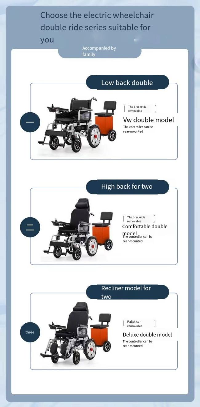 Professional Wheelchairs Controllers & Joysticks Travel Power Wheelchair for Disabled Man Foldable Automatic Home Use