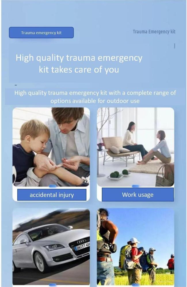 156-Piece Portable Waterproof Emergency First Aid Kit
