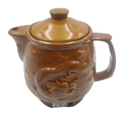 Cina Stile copertina Ceramica Ceramica tradizionale della medicina cinese Vaso/Cucina ceramica in marrone in vendita