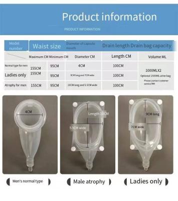 China Portable Male Container Urine Bag for Collector External Urinary Catheters Home Class I for sale