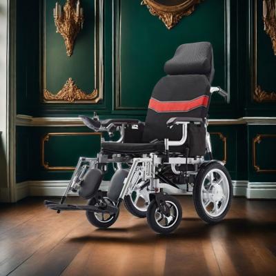 China 24V Voltage Electric Wheelchair for Disabled 2023 Portable Auto Folding Chair for sale