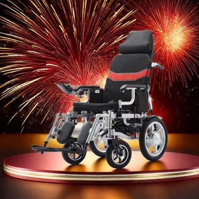 China Silla de ruedas eléctrica de respaldo alto reclinada para un excelente rendimiento médico en venta