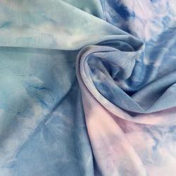 China yoga clothes skin friendly stretchable breathable tie dye 95% nylon and 5% spandex silk fabric Iridescent Milk Silk Fabr for sale