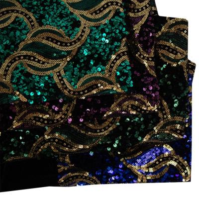 China High Quality Curtain Cloth Dress Table Cloth Sequin Fabric for sale