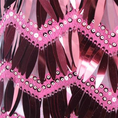 China Professional High Quality Tulle Lace Fabric Sequin Embroidered Fabric for sale