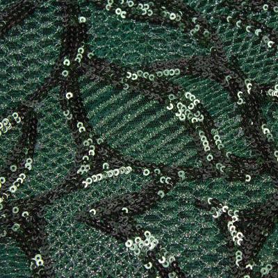 China 2021 Woven  Wholesale China Factory 3mm Embroidered Mesh Sequin Fabric Hot Sale Dress Style for sale