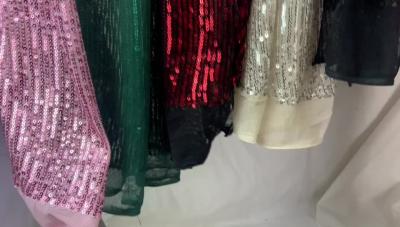 China Sequin Glitter Fabric Vertical Sequins Fabric Stage Suit Cheongsam Wedding Dress Decorative Fabrics for sale