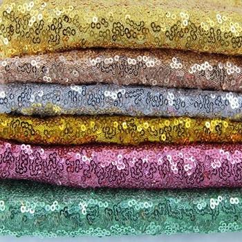 China cheap Gold Custom-Made double sided quilted Printed Sequin Fabric china manufacturer for sale