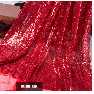 China 2021 High Quality Sequin Embroidery Fabrics 100% Polyester Fabric Home Textile Sequin Fabric for sale