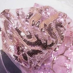 China Hot Sale Asian High Quality Embroidery Custom Colors Wedding Dress Curtain Lace Mesh Sequin Fabric for sale