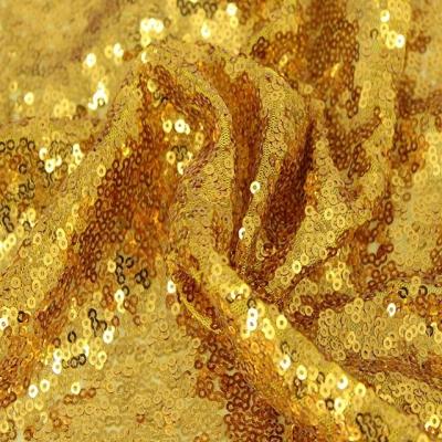 China Wholesale Factory Direct Sequin Embroidery Fabrics Home Textile Gold Sequin Fabric From China for sale