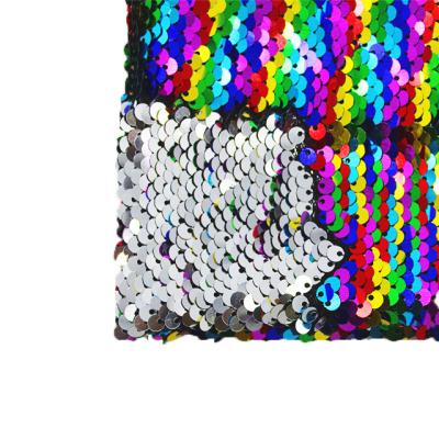 China Sliver Flip Rainbow Soft Diamond Sequin Luxury Fabric Muslin for sale