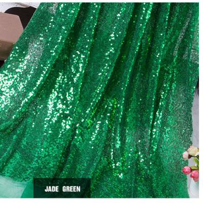 China 2021 Double-Sided Customized 100% Polyester Sequin Embroidery Fabrics Home Textile Sequin Fabric for Clothing for sale