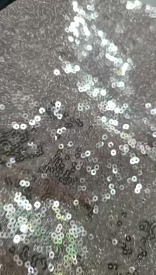 China Whole Sale Multicolored Textile Sequin Fabric Polyester Satin Fabric With Shiny Sequin Fabric Dress for sale
