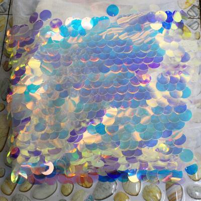 China Big Size Sequin Color Changing Pink Stipe Purple Flame Sequin Fabric for sale