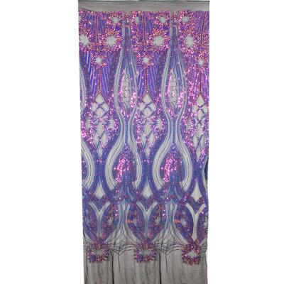 China Fashion manufacturers clothing textiles sequin net saree fabric for dress for sale