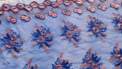 China Luxury Elegant Lady Wedding Dress Fabric Custom Made Satin Embroidery Fabric Comfortable Lace Embroidery Curtain Fabric for sale