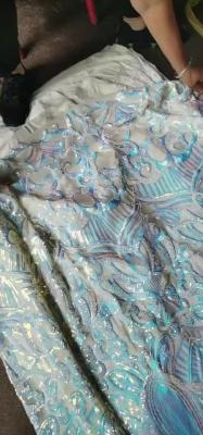 China Different Color Stretch Sequin Fabric used for dressing for sale