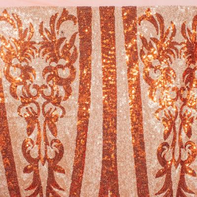 China 2021 Luxury Elegant High Quality Curtain Cloth Dress Festival Table Cloth Beaded Embroidery Sequin Fabric for sale