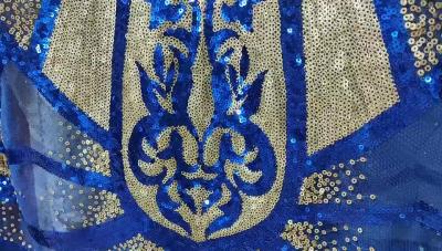 China Hot Sale Fabrics Wholesale Stretch Checkerboard Sequin Fabric for Clothing for sale