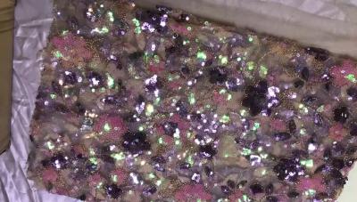 China Fabric Textile Glitter Embroidery Sequin Fabric for sale