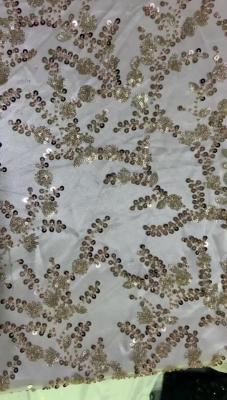 China Factory Cheap High Quality Custom Colors Wedding Dress Curtain Lace Mesh Sequin Fabric for sale
