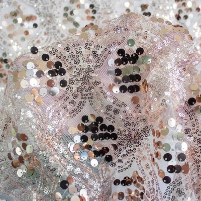 China 2021 Wholesale China Factory 3mm Embroidered Sequin Fabric clothes for sale