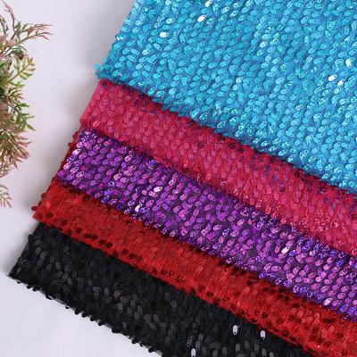 China Fashion 100% Polyester Fabric Embroidered Mesh Sequin Fabric for Clothing for Direction Clothing for sale