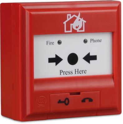 China Addressable MCP Manual Call Point with Resettable Non-breaking Glass and Fire Telephone Jack for sale