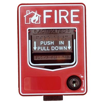 China Fire Alarm System Conventional Manual Pull Station With Resettable Alarm Switch for sale