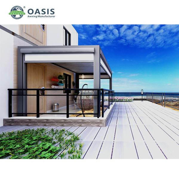 Quality 6x3x2.8m Outdoor Aluminium Louvered Pergola For Mansions Buildings Courtyard for sale