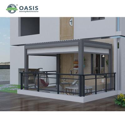 中国 4*3*2.8 屋外 アルミ製 ローバー付き パーゴラ レストラン用 販売のため